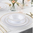 32 Piece Disposable Plastic Dinner Plates and Bowls Set, Heavy Duty ...