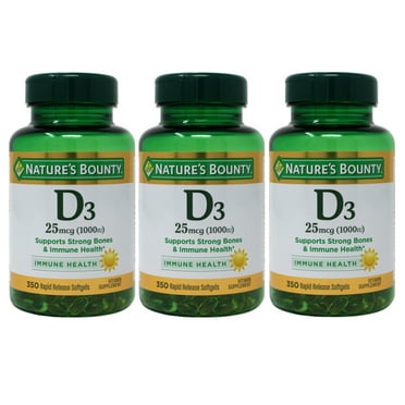 Nature's Bounty Vitamin D-1000 IU, Rapid Release Softgels 250 ea ...