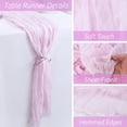 3 Pack Wine Red Cheesecloth Table Runner 120 Inches Long Chiffon Gauze ...