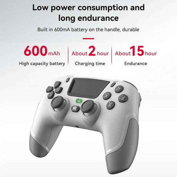 Vibración 6-Axis Game Controller Wireless Gamepad para PS4 NS Switch (Blanco) Likrtyny Para ...