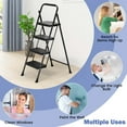 Costway Goplus Portable Folding 4 Step Ladder with Safety Handrails, 50 ...