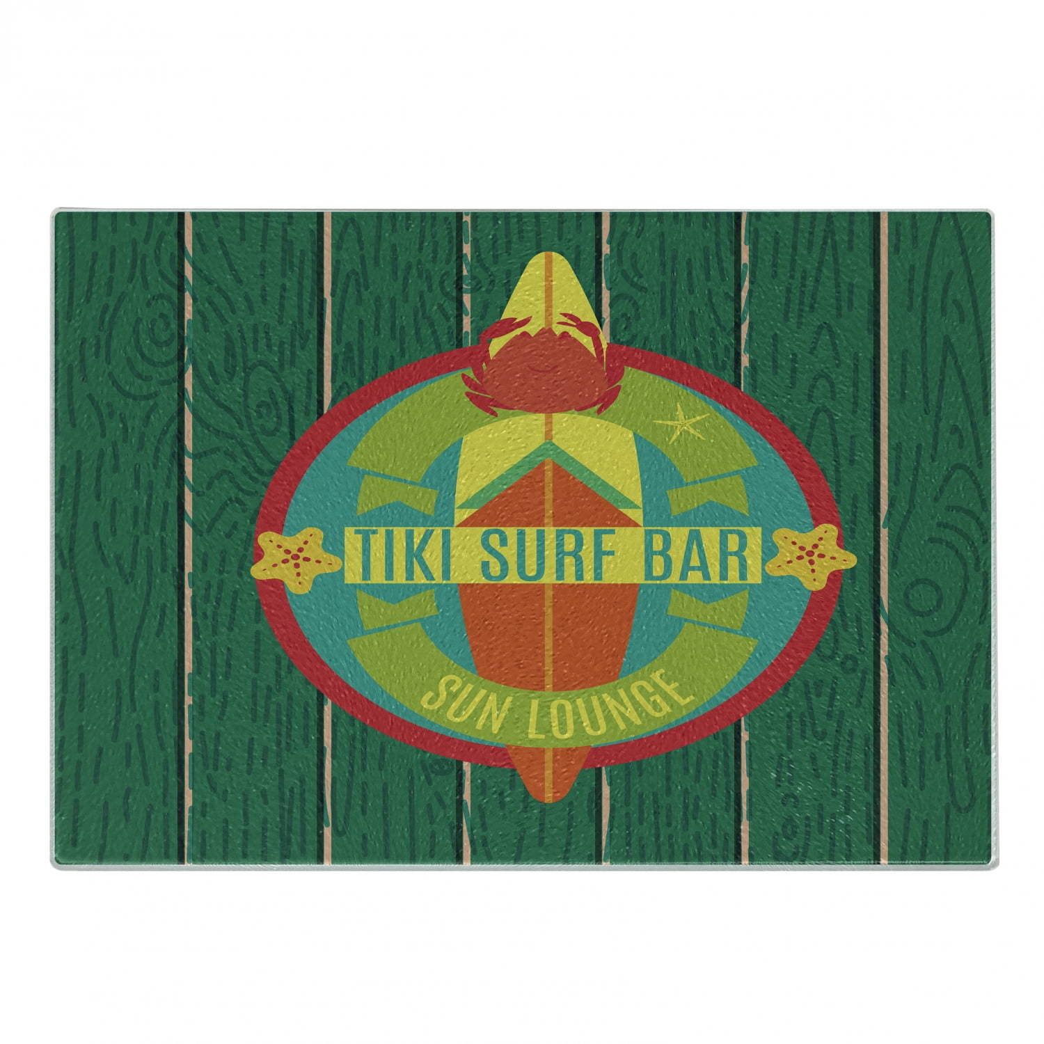 Tiki Bar Cutting Board, Tiki Surf Bar Sun Lounge Holiday Vacation Theme ...