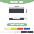 1box 18Pcs 9 Colors Plastic Brooch Blank Name Plate Mixed Color 24.5x74 ...