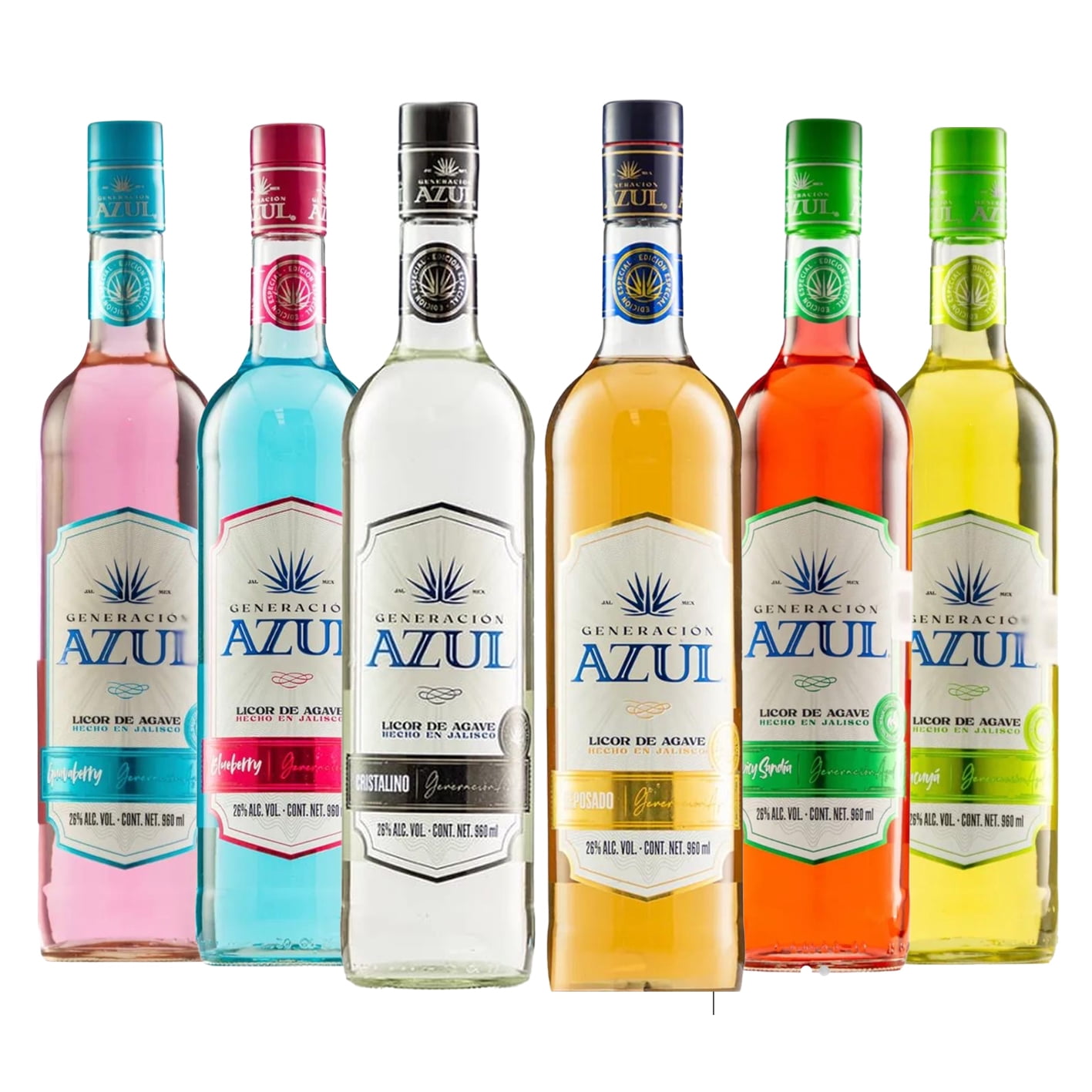 Six Pack Licor de Agave Generación Azul Surtido 960 Ml Generación Azul ...