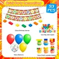 Block Party Decorations,53 Pcs Building Blocks Birthday Decorations Set ...