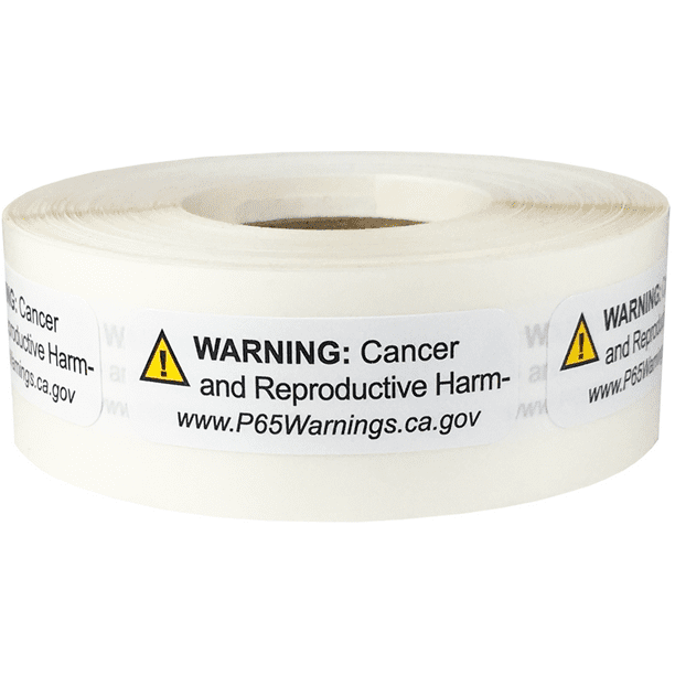 California Proposition 65 Cancer and Reproductive Harm Warning Labels ...