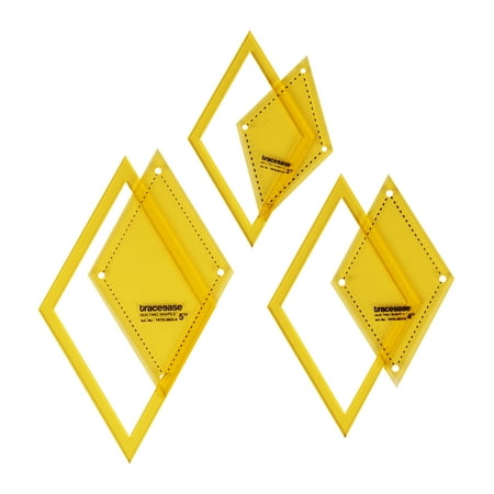 Traceease Rhombus Quilting Template Stencils Set Of 3, 3"/4"/5" inches ...