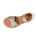 Beach Sandals For Women Glitter Criss-Cross Strap Elastic Ankle Back ...