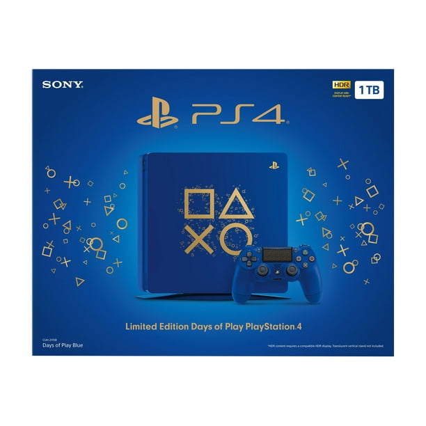 Sony PlayStation 4 Limited Edition Days of Play game console HDR 1 TB HDD blue Walmart