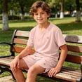 ATOGUTA Boys Summer Outfits Short Sleeve Mesh Tops and Shorts Set Soft ...