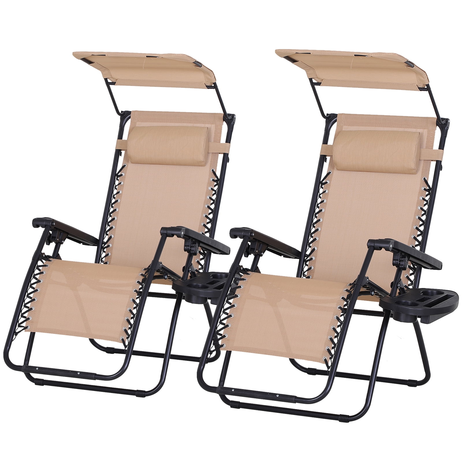 Click here for Outsunny 2 Piece Foldable Lounge Chair With Canopy... prices