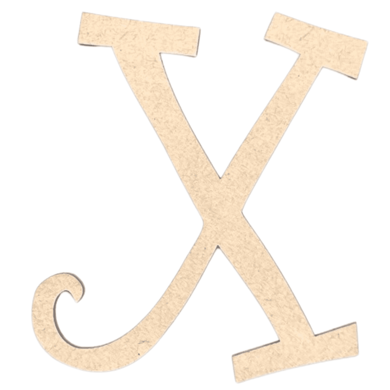 Krafty Supply - 3" Tall MDF Letter X | 1/8" MDF |Curlz|Wooden Letter ...