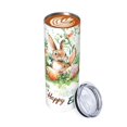 20oz Stainless Steel Mug Reusable Tumbler With Lid And Straw For Hot ...