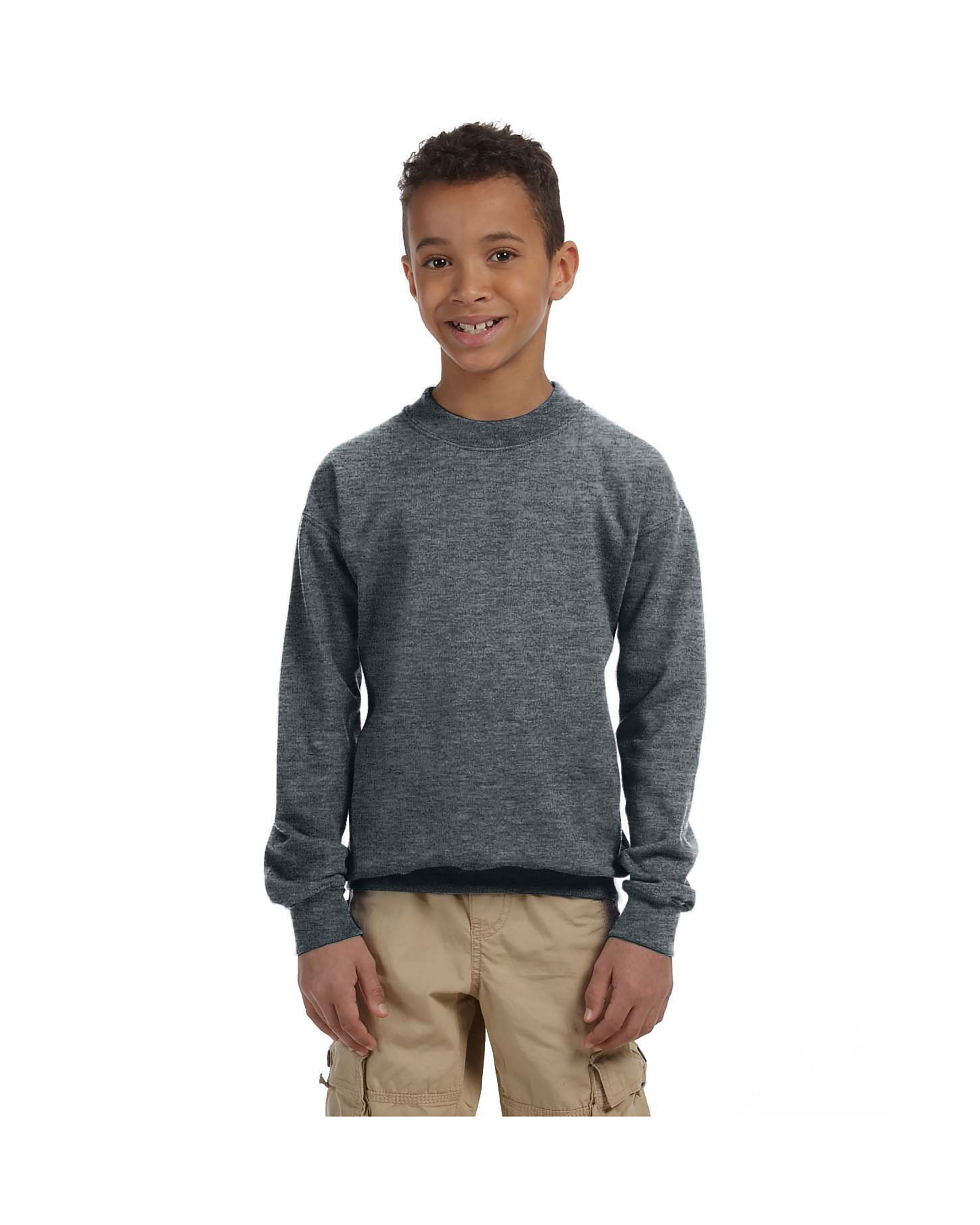 Gildan Heavy Blend Big Boy's Crewneck Sweatshirt, Style G18000B ...