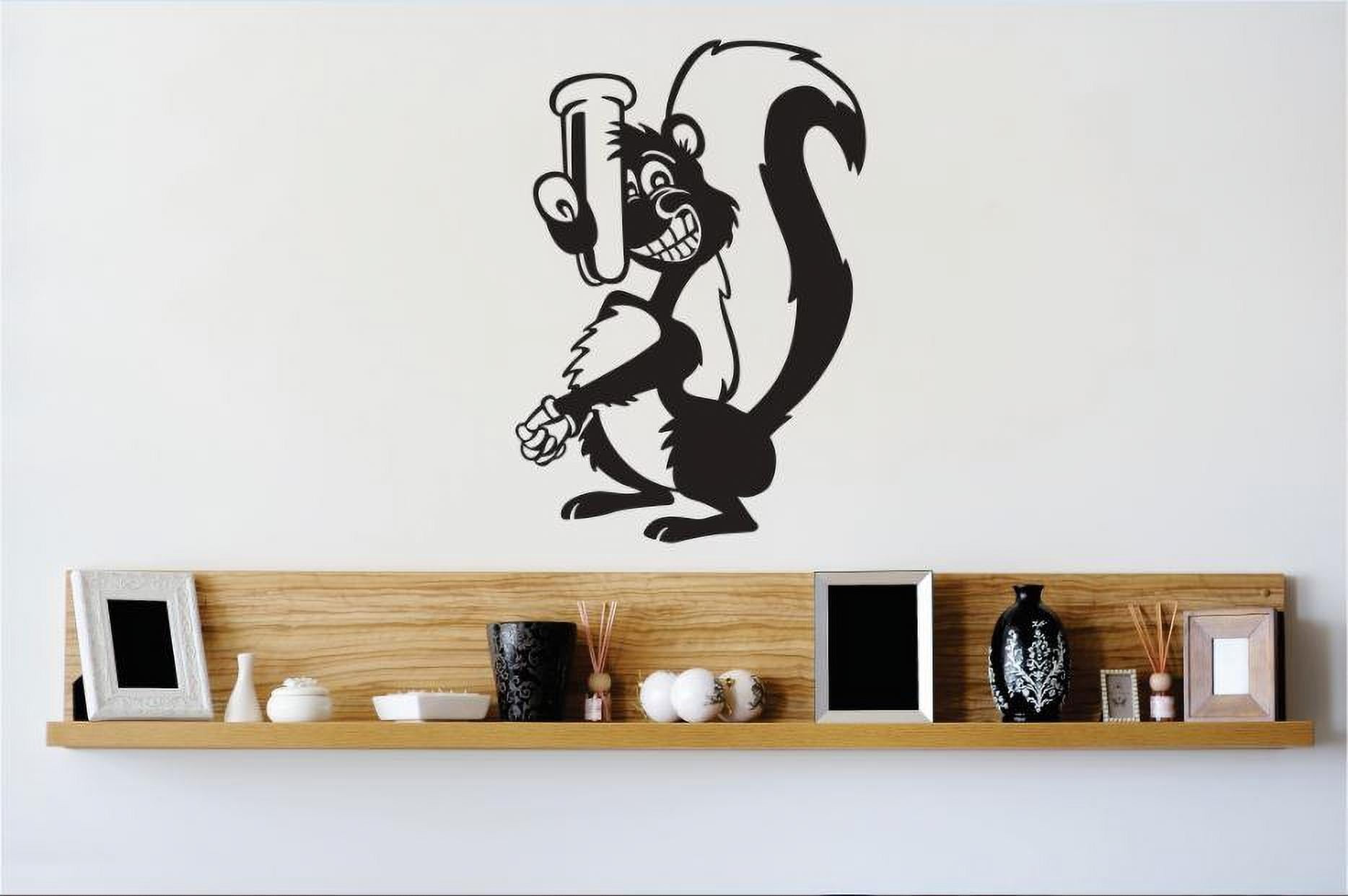 Vinyl Wall Decal Sticker : Skunk Animal Cartoon Image Bedroom Bathroom ...