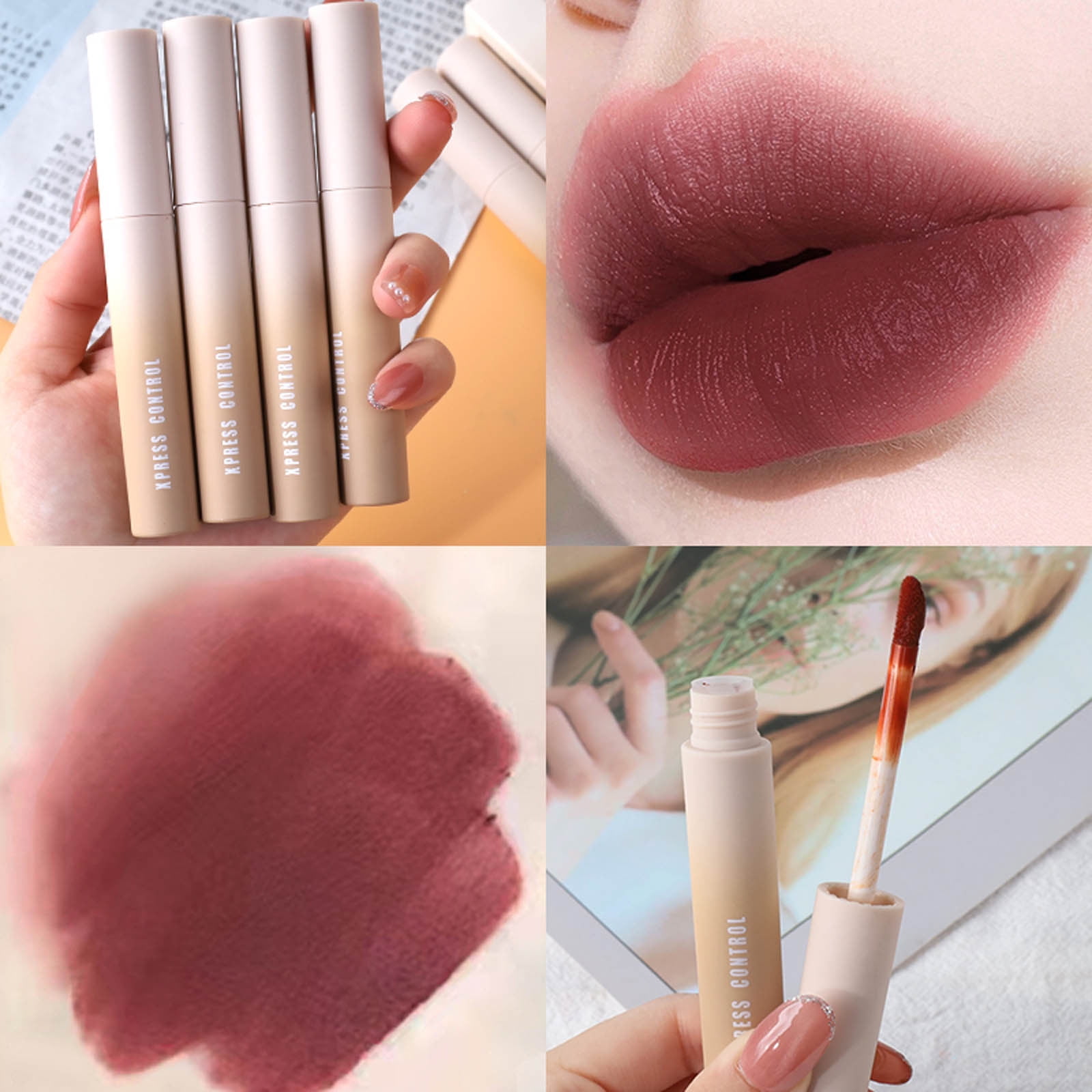 KKCXFJX Clearence White Brown Gradient Tube Soft Matte, Non Staining ...