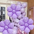 15-Pack Pink and Purple Daisy Foil Balloons for Kids' Birthday Parties ...