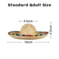 2 Pack Mexican Sombrero Hat, Natural Straw for Cinco De Mayo, Mexican ...