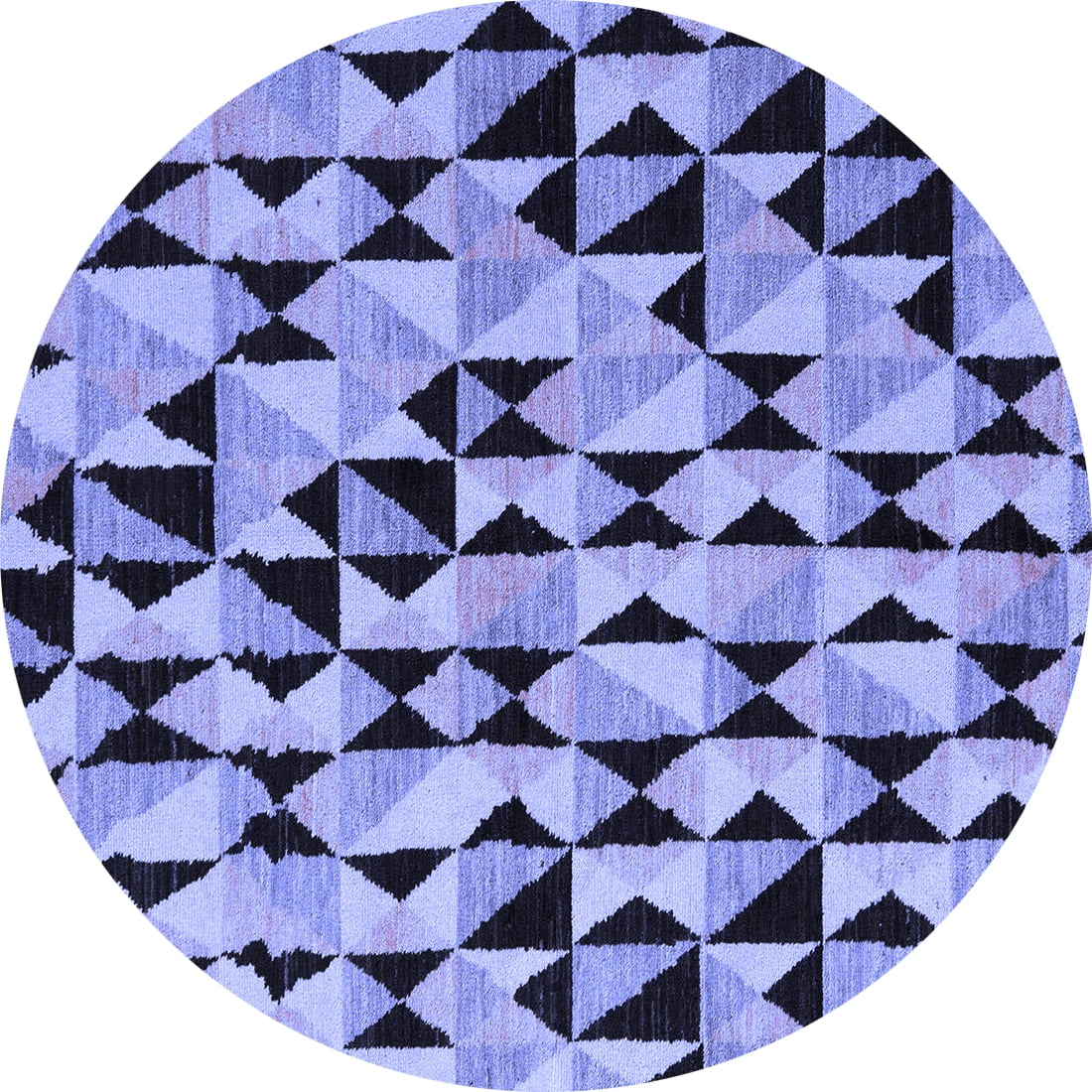 Ahgly Company Indoor Round Abstract Blue Modern Area Rugs, 8' Round ...