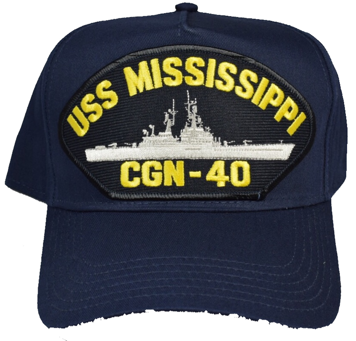USS MISSISSIPPI CGN-40 HAT - NAVY BLUE - Veteran Owned Business ...
