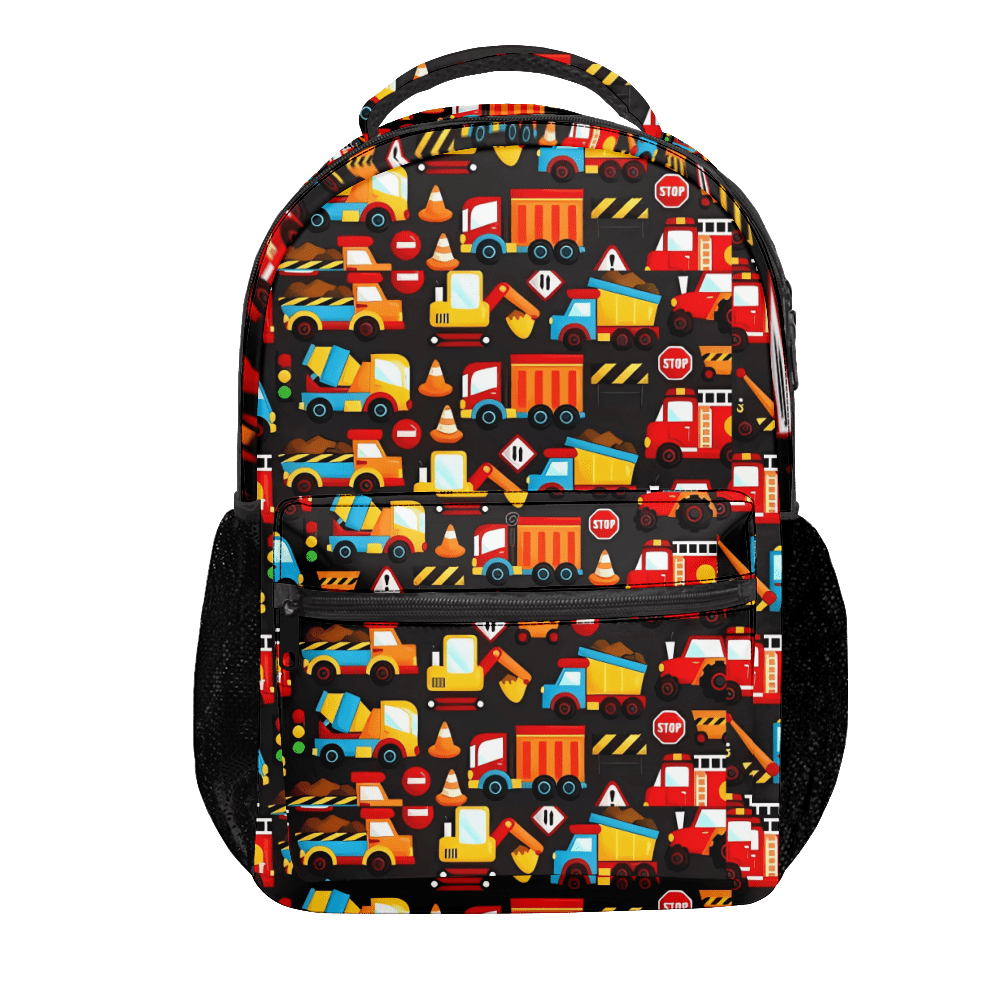 Toddler Backpack For Boys Kids Construction Truck Excavator Bookbag For Toddler Backpack For Boys Kids Construction Truck Excavator Bookbag For