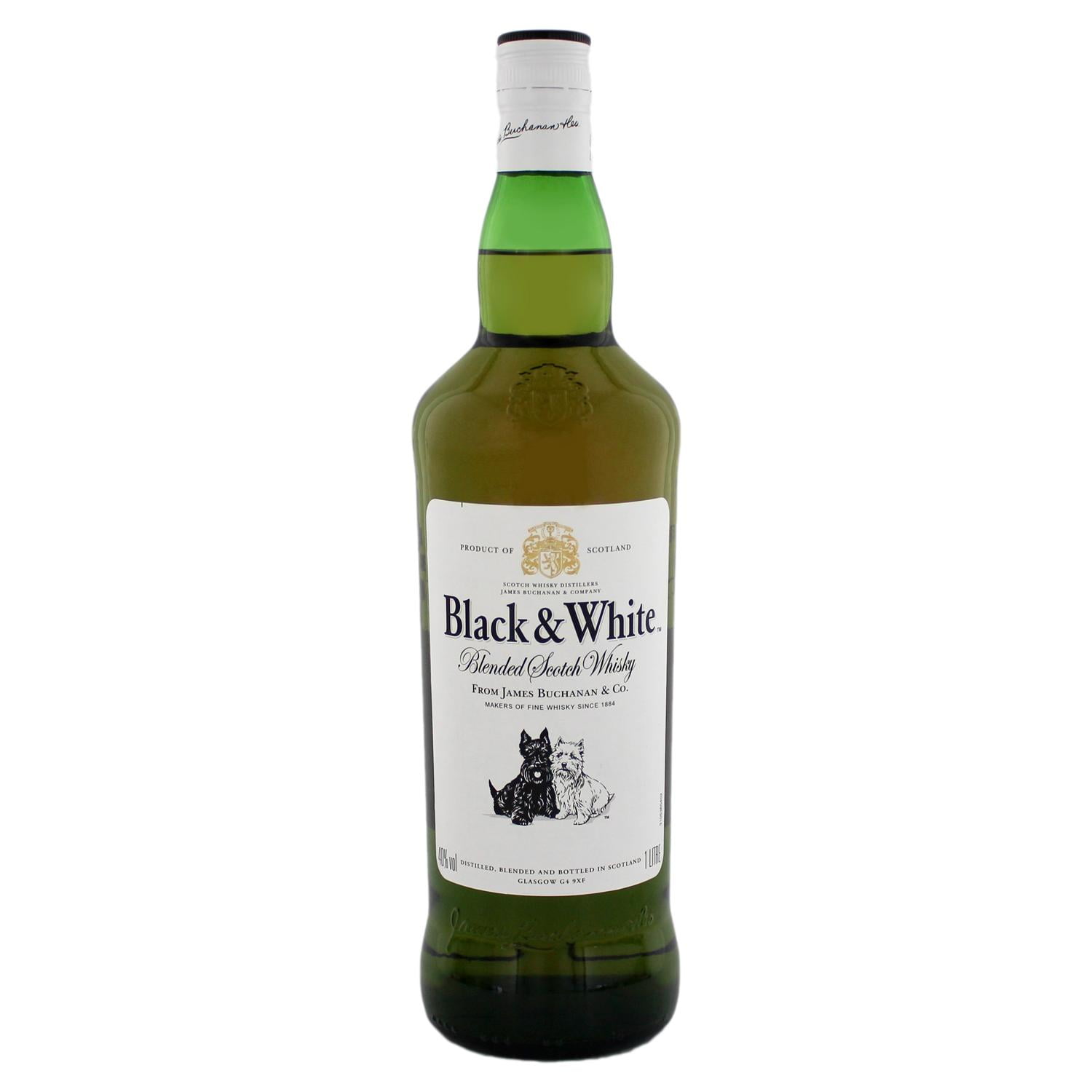 Caja de 12 Whisky Black And White Blend 1 L | Walmart en línea