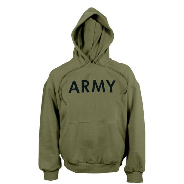 ARMY - Army Hooded Pullover Sweatshirt, Olive Drab Hoodie, Mens Size L ...