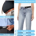 2 Pack No Buckle Elastic Stretch Belt for Women and Men Invisible ...