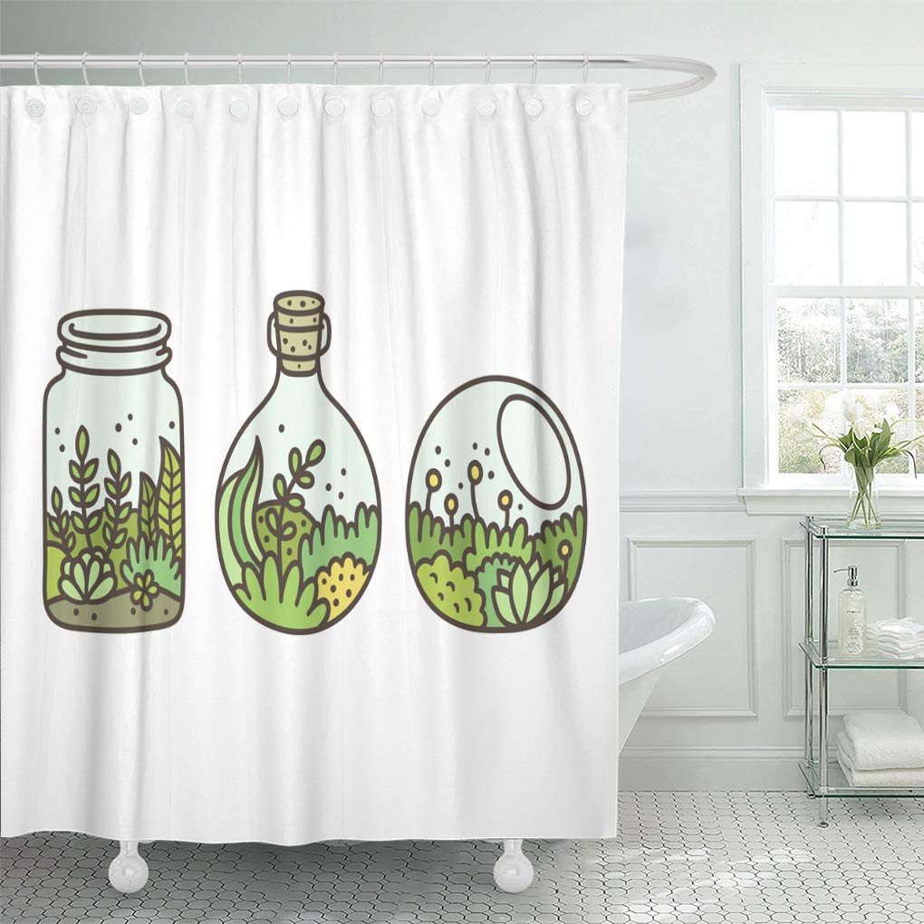 CYNLON Plants in Terrariums Moss Succulents and Flowers Glass Jars ...