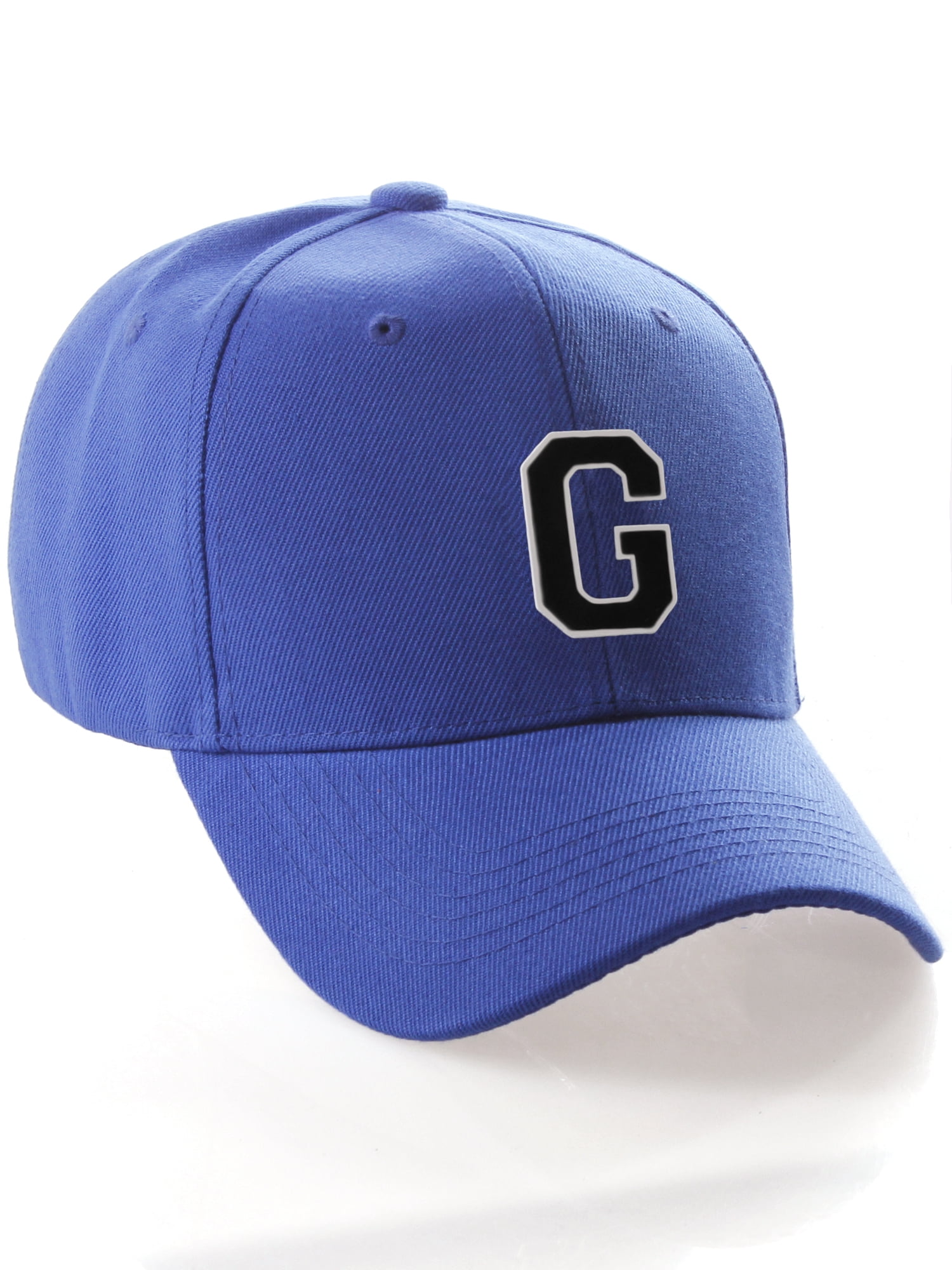 Classic 3D Raised Initial Letters A to Z Structured Baseball Hat Cap ...