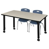 Regency 60 x 24 in. Kee Height Adjustable Mobile Classroom Table, Grey ...