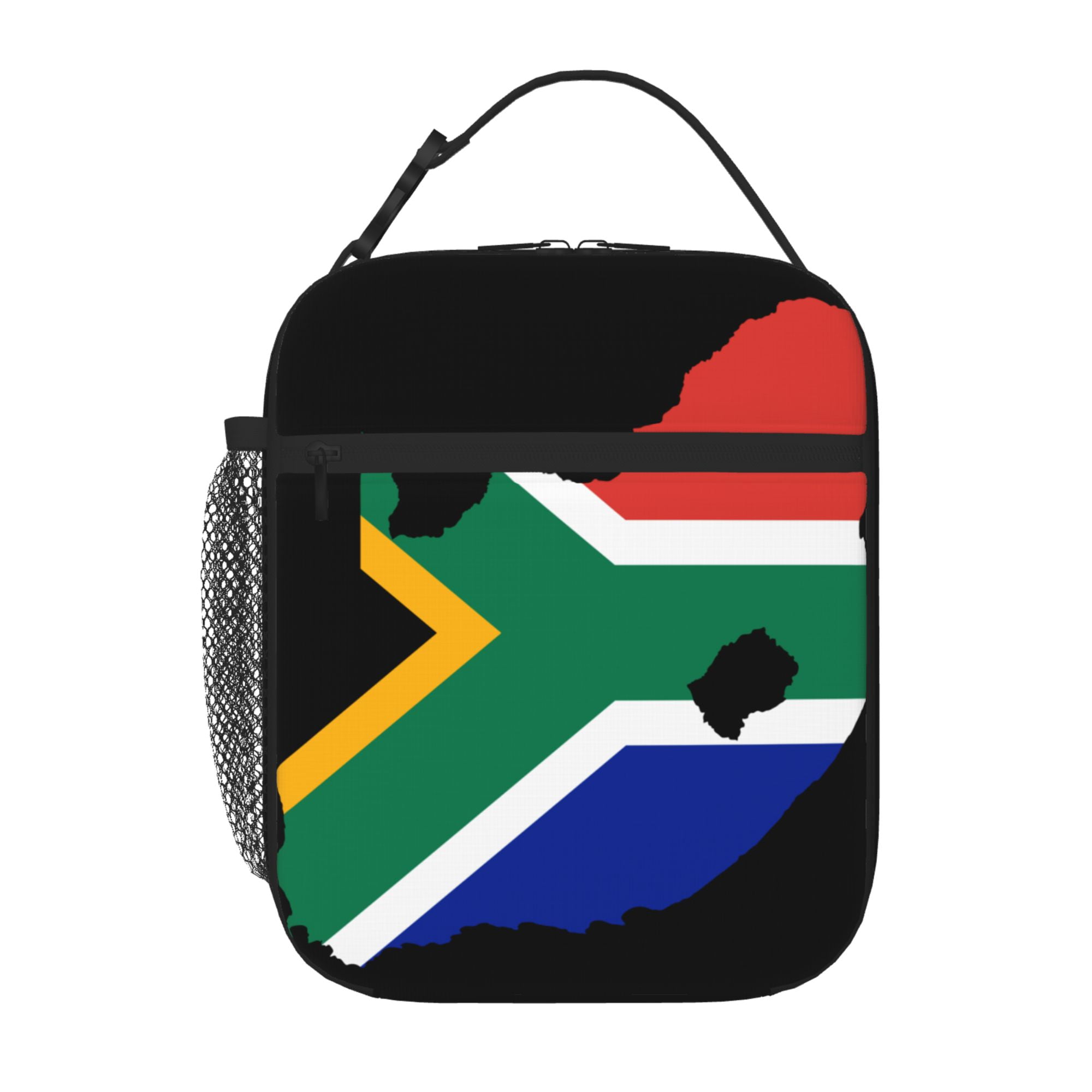 TEQUAN Portable Lunch Bag, South Africa Map Flag Pattern Reusable ...