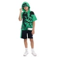 The Hulk Boys Hooded Cosplay Tee and Shorts, 2 Piece Outfit Set, Sizes ...