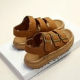 Boys Tan/Brown Adjustable Sandals for Kids Kids, Buckle Strap Sport ...
