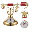 OHOIOLLA Vintage Telephone Clock Decor Abs Material 1Set 7.5x7.1x4.9In ...