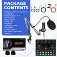 BM-800 Mic Kit with V8X Sound Card, Podcast Equipment for Live Streaming, Broadcasting with ...
