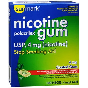 Sunmark Original Nicotine Polacrilex Gum USP, 2 mg, 110 Count - Walmart.com