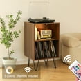 Hommpa Turntable Stand, Brown Furniture Display Shelf with Vinyl Record ...