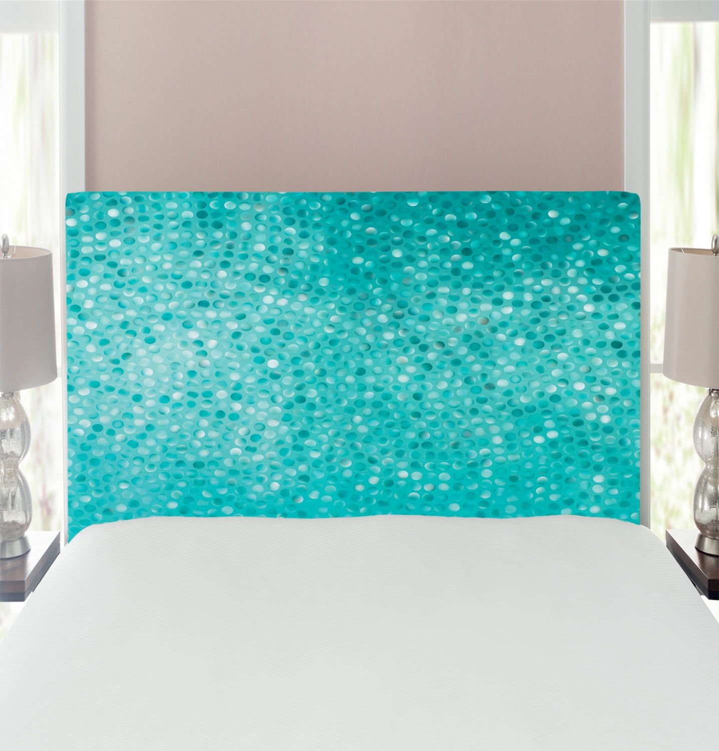 Turquoise Headboard, Small Dot Tiles Shape Simple Classical Creative ...