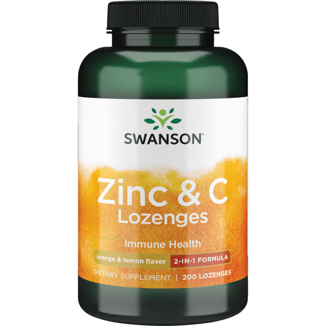 Swanson Zinc and C Lozenges - Orange and Lemon Flavor 200 Lozenges ...