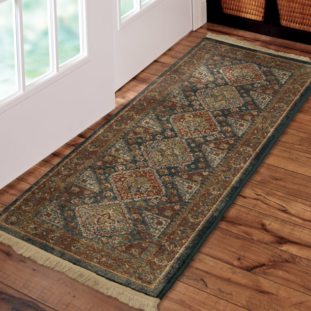 Better Homes and Gardens Fringed Diamonds Area Rug or Runner - Walmart.com