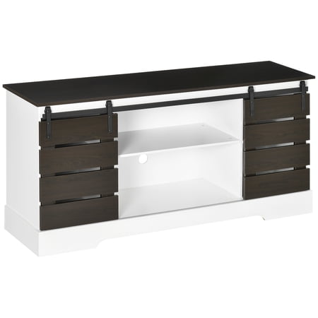 58.3"x15.7"x28" TV Unit for TVs up to 55 Inches TV Stand with Shelves ...