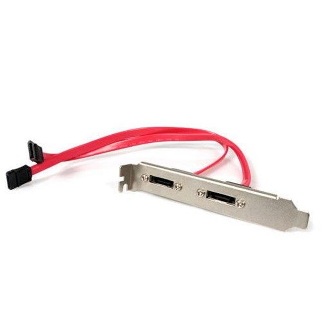 StarTech.com ESATAPLATE2 1 ft. 2 Port SATA to eSATA Slot Plate Bracket ...
