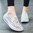 Breathable Lightweight Sequined Rocking Shoes Women'S Mesh Polyester Us ...