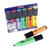 ZEYAR Bright Double-Ended Highlighter Marker Pen, Fine & Broad Line, 6 ...