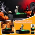 Animated Skeleton in Coffin Halloween Prop with LED Light Up Feature ...