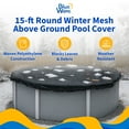Blue Wave 15' Round Rugged Mesh Above Ground Pool Winter Cover ...