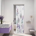 Blue Purple Dandelion Shower Curtain Spring Dragonfly Lavender Grey ...