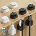 6 Pack Magnetic & Adhesive Cord Organizer - Spring Clip Cable ...
