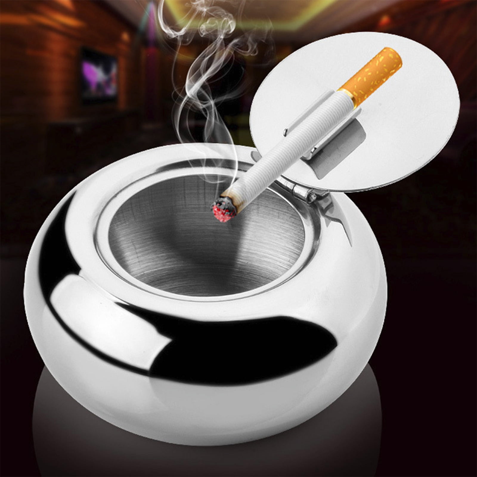 Click here for Vacemry Under $5 Stainless Steel Ashtray With Lid... prices